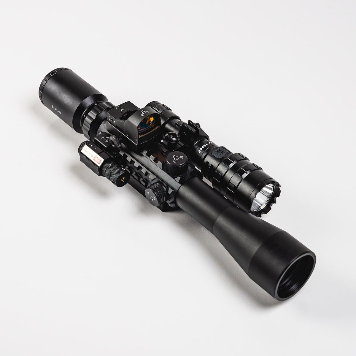 BULL PROOF | 3-9x40 | STED X Scope Kit (Red dot, Laser, Torch) – Bull ...