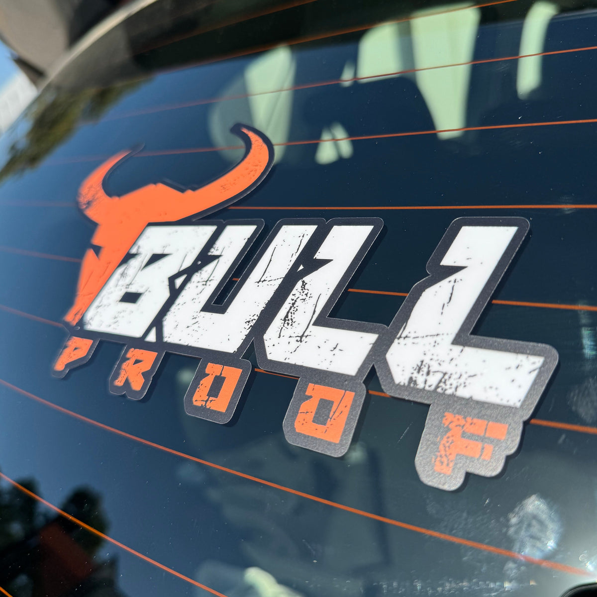 Bull Proof Sticker (Orange / Black / White) – Bull Proof Pty Ltd