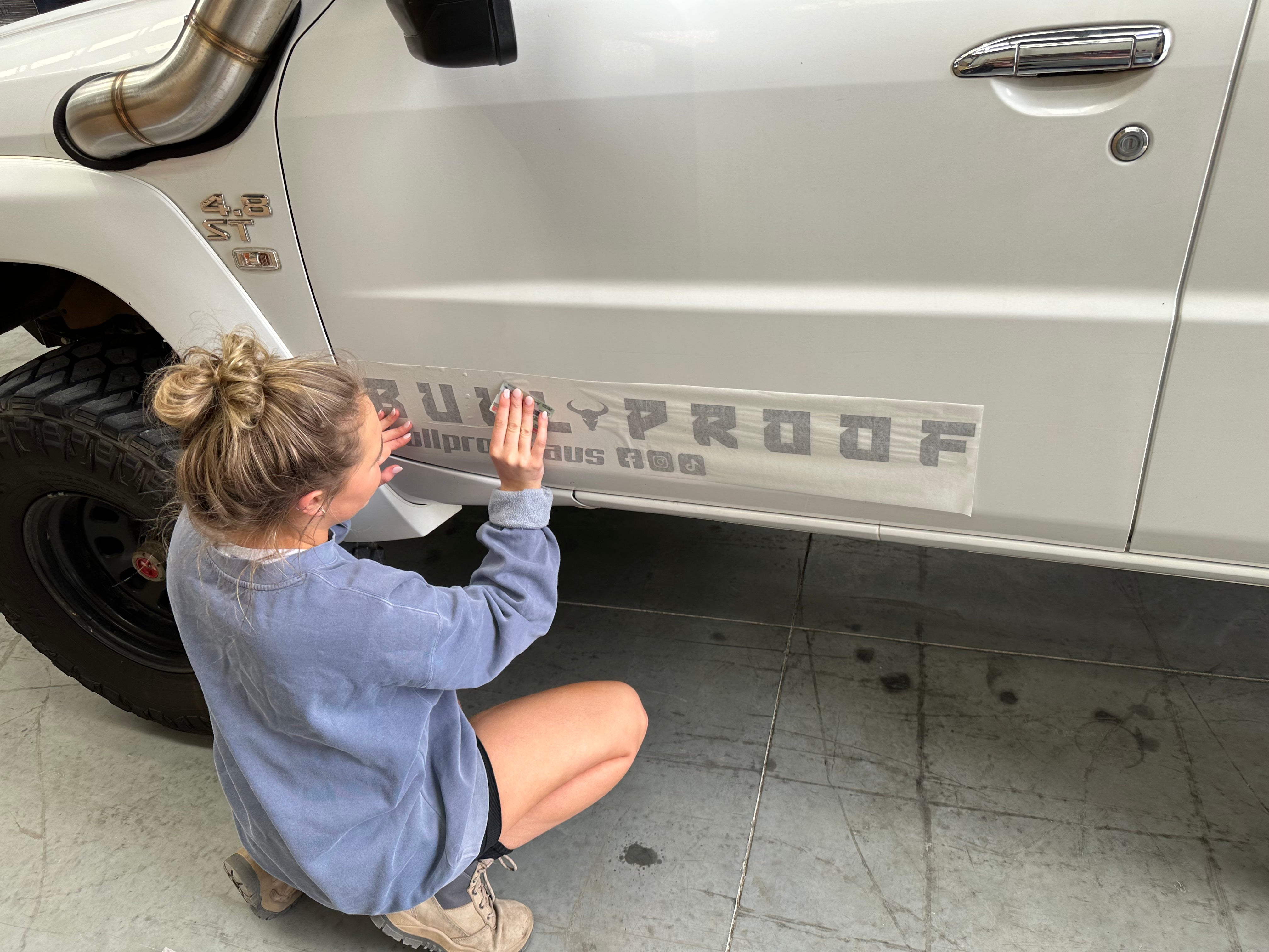 Sticker Application – Bull Proof Pty Ltd