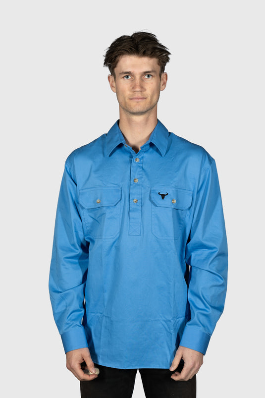 Light Blue Work Shirt – Bull Proof Pty Ltd